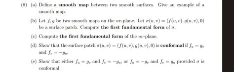 Solved A Define A Smooth Map Between Two Smooth Chegg