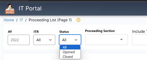 it bug in filtering of open and closed proceeding · issue 288