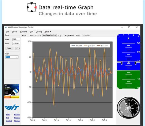 9 Axis Accelerometer Data Logger Gyroangle Xy 005° Accuracymagnetometer