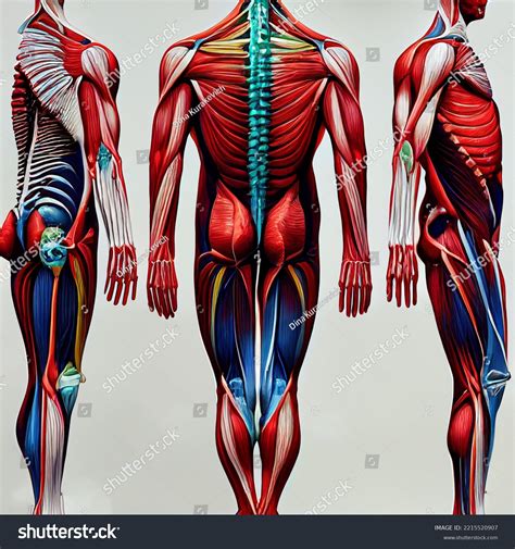 Structure Human Muscles Tendons Stock Illustration 2215520907