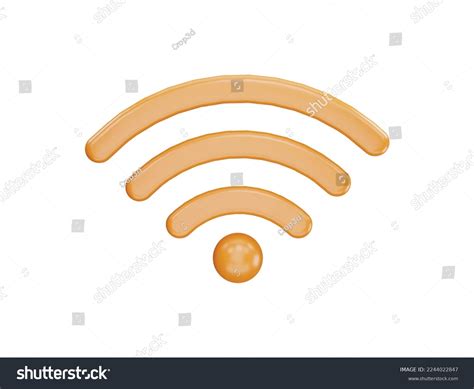 Wifi Signal Connection Network Symbol 3d Stock Vector Royalty Free 2244022847 Shutterstock
