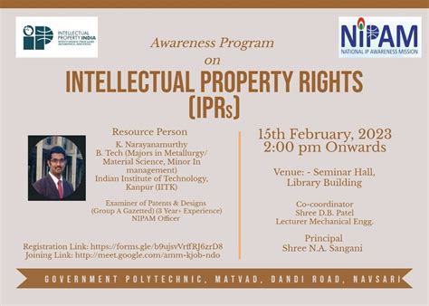 K Narayanamurthy On Linkedin Intellectualproperty Nipam Patent Ipr
