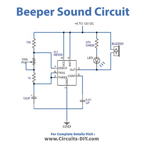 Simple Beeper Sound Circuit Using Ic Ne555
