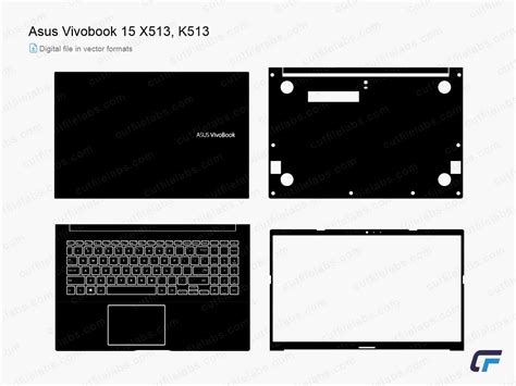 Asus Vivobook X K Cut File Template Cutfilelabs