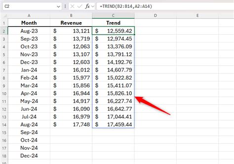 How To Use The Trend Function In Excel