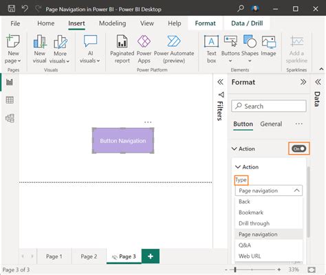 custom page navigation in power bi power bi