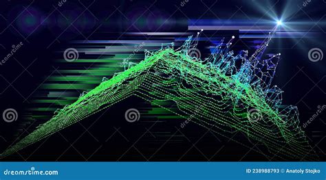 Abstract Technology Background With Polygonal Diagram Grid And Blurred