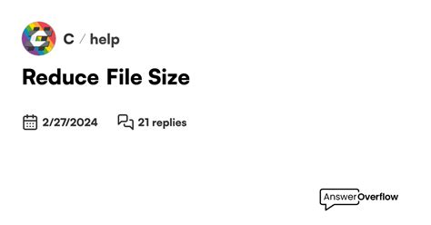 Reduce File Size C