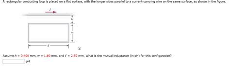 Solved A Rectangular Conducting Loop Is Placed On A Flat