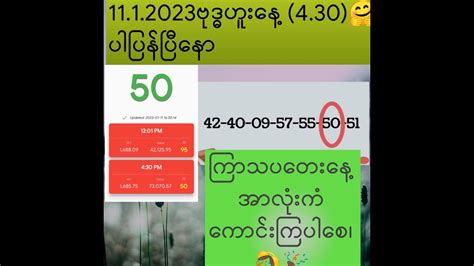 12 1 2023 ကြာသပတေးနေ့ တရက်စာအတွက် မြန်မာ2d Youtube