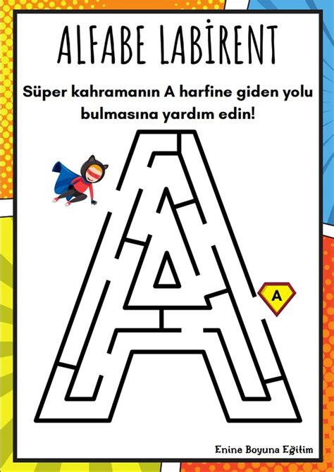 Okul Öncesi Alfabe Sayı Labirent Kitabı