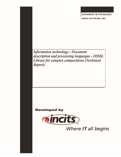 INCITS ISO IEC TR Information Technology Document Description And