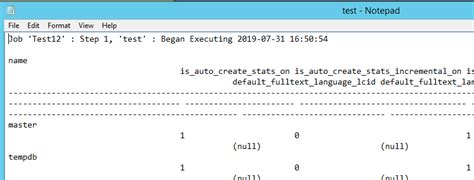 Save SQL Server Job Output Results To Text File Database Administrators Stack Exchange