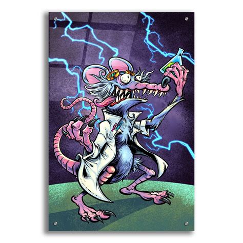 Epic Art Lab Rat Vapor Lab Mascot By Flyland Designs Acrylic Glass