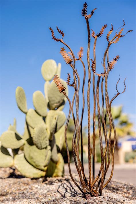 Ocotillo Metal Landscape Art Desert Steel