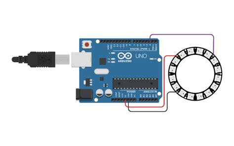 Circuit Design Arduino Com Neopixel Ring Rgb 16 Tinkercad