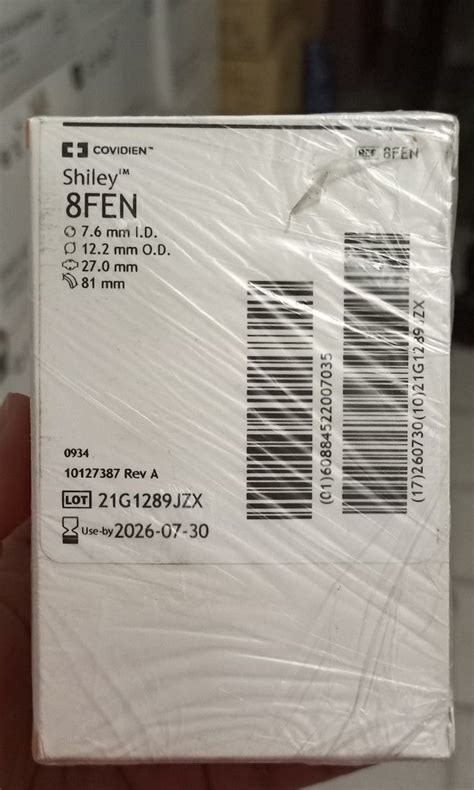 Shiley Tracheostomy Tube Health And Nutrition Medical Supplies And Tools On Carousell