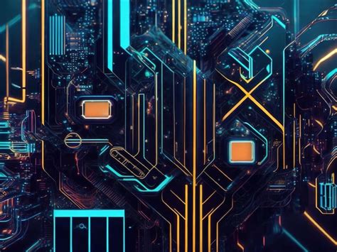 Premium AI Image Abstract Technology Digital Aesthetics With Circuitry Patterns Background