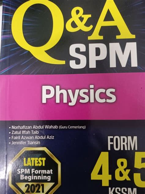 Qanda Spm Physics Form 4and5 Lazada