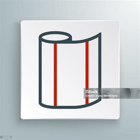 흰색 배경에 격리 된 라인 섬유 직물 롤 아이콘 롤 매트 양탄자 천 카펫 또는 종이 롤 아이콘 다채로운 개요 개념 벡터 굴리기에