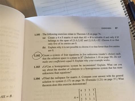 Solved The Following Exercises Relate To Theorem 1 8 On Page