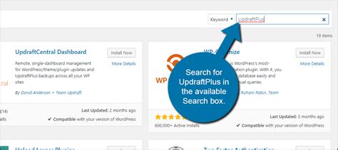 how to use updraftplus to back up and restore wordpress greengeeks