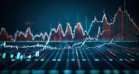 Premium Photo Digital Data Visualization In Motion With Peaks And Valleys Representing