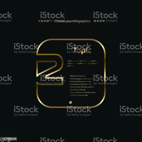 숫자 2의 골드 라인 모양 럭셔리 인포 그래픽 벡터 디자인 2 럭셔리 박스 라인 다목적 인포 그래픽 버튼 디자인 서식 파일 벡터 일러스트 레이 션 0명에 대한 스톡 벡터