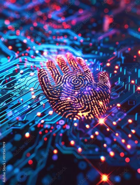 Cyber Security Protecting Various Information With Fingerprints Locking