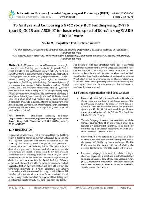 Pdf To Analyze And Comparing A G12 Story Rcc Building Using Is 875 Pdf To Analyze And Comparing A G12 Story Rcc Building Using Is 875