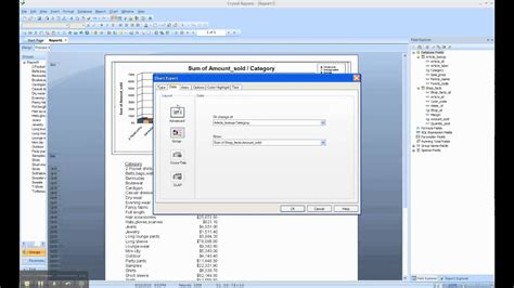 Adding A Chart To A Crystal Report Youtube