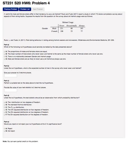 Solved St231 S20 Hw6 Problem 4 Previous Probler Problem