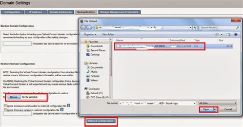 HP Virtual Connect Restore Procedure Virtualcloudz