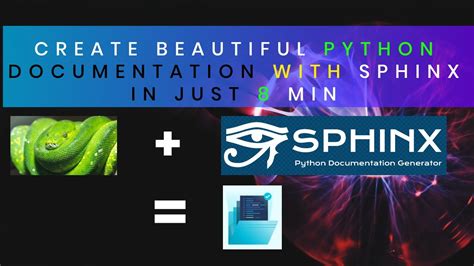 Auto Generated Python Documentation With Sphinx In Just 8 Min Youtube
