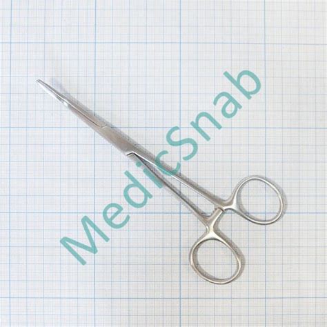 Зажим кровоостанавливающий зубчатый изогнутый №1 Rochester Pean 160 мм ...