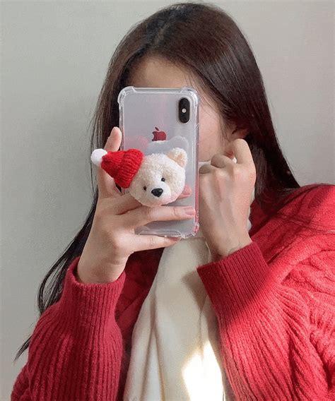 [당일배송] 크리스마스 곰돌이 인형 그립 스마트톡 폰케이스 아이폰 갤럭시 에이블리