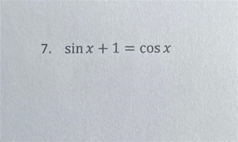 Solved Solve The Following Equation On The Interval [0 2pi