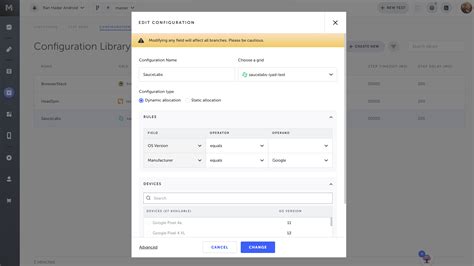 Configuration Library Mobile