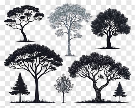 Clip Art Black Silhouette Tree Free