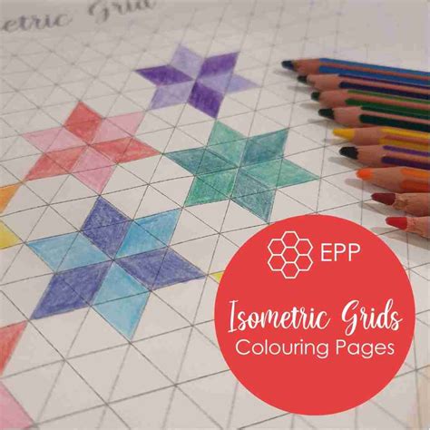 Isometric Grid Epp Colouring Pages Victoria Peat