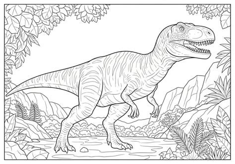 Jurassic World Dominion Allosaurus Coloring Page