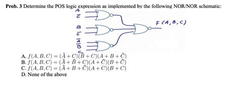 Solved Prob 1 A Logic Expression Is Given As Aabcdef