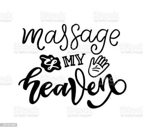 전단지 및 프린트 디자인을위한 마사지에 대한 서예 문자 슬로건 벡터 그림입니다 템플릿 배너 포스터 인사말 엽서 마사지에 대한 스톡 벡터 아트 및 기타 이미지 Istock