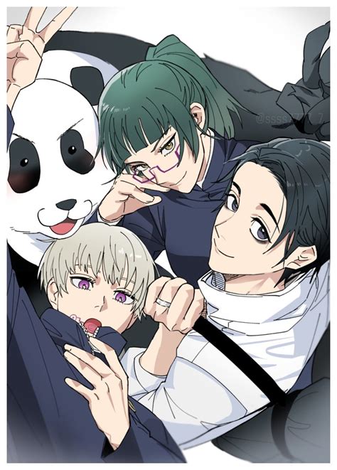 Zen In Maki Okkotsu Yuuta Inumaki Toge And Panda Jujutsu Kaisen
