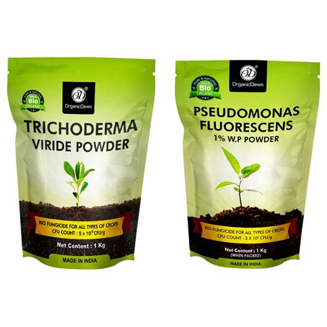 Organicdews Trichoderma Viride Powder 1 Kg Pseudomonas Fluorescens Powder 1 Kg Combo Pack