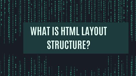 What Is Html Layout Structure