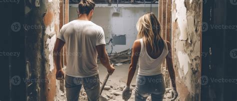 Man And Woman Holding Hammers Construction Concept Stock Photo At Vecteezy