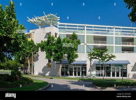 Grand Cayman Cayman Islands Aug 2022 View Of A Modern Building At