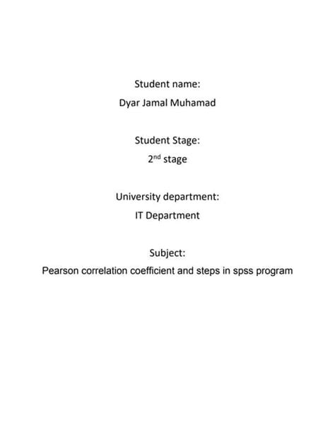 Pearson Correlation Coefficient And Steps Pdf