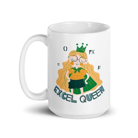 Excel Queen Mug Cute Excel Spreadsheet Mug Office Gift For Accountant CPA Nerd Coworker Tax